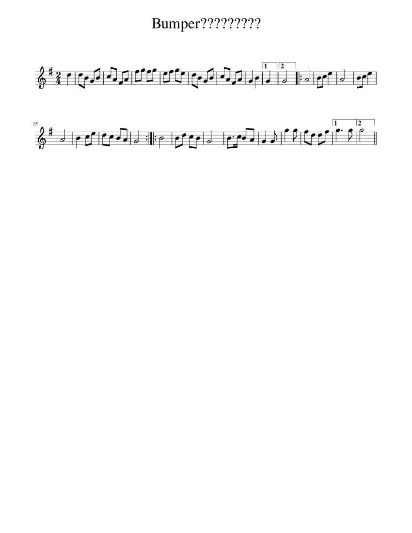 Bumper????????? Sheet music for Piano (Solo) Easy | Musescore.com