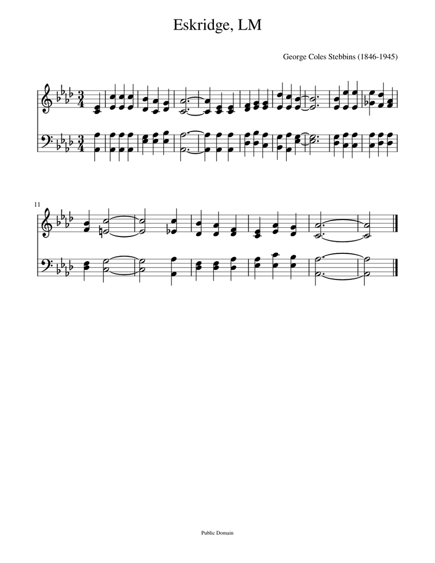 Eskridge - George C. Stebbins Sheet music for Piano (Piano Duo ...