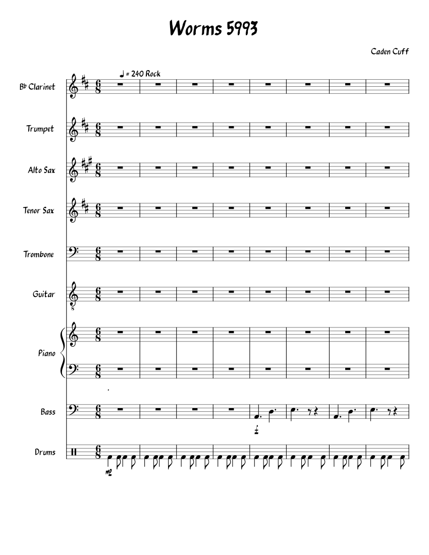 Worms 5993 Sheet music for Piano, Trombone, Clarinet in b-flat ...