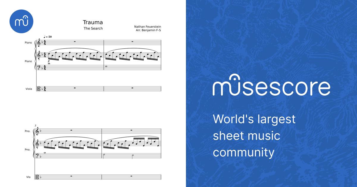 Trauma - Nathan Feuerstein Sheet music for Piano, Viola (Mixed Trio ...