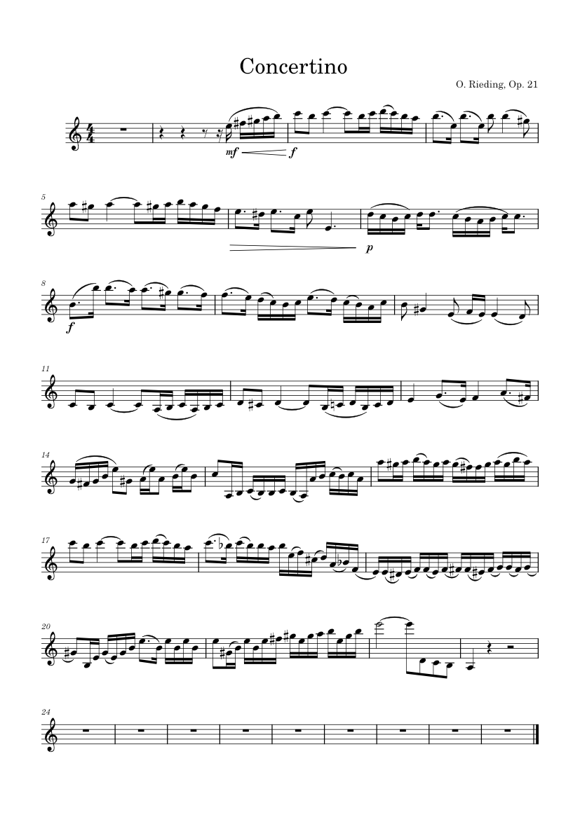 Concertino In Hungarian Style in A Minor Op.21 sheet music for Violin ...