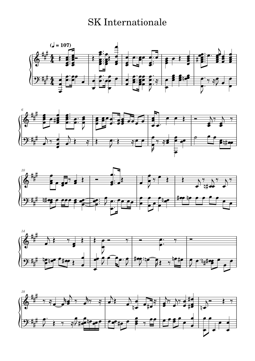 The Internationale – Pierre De Geyter Sheet Music for Piano (Solo ...