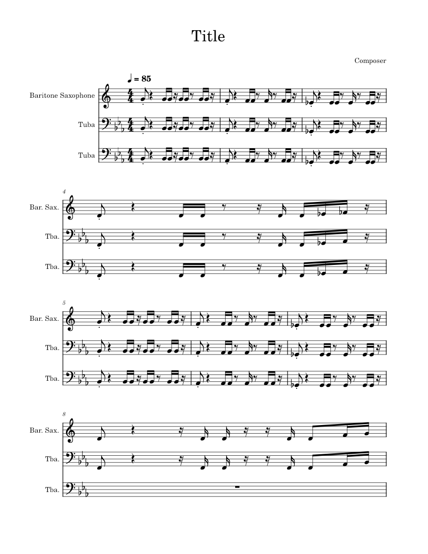 Heartless – Kanye West Heartless Sheet music for Tuba, Saxophone ...