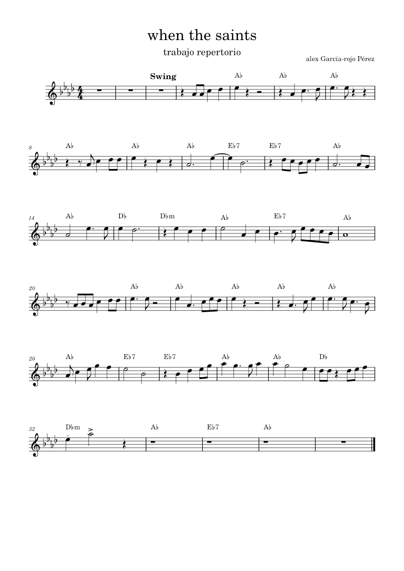 When the saints go marching in – Louis Armstrong when the saints Sheet ...