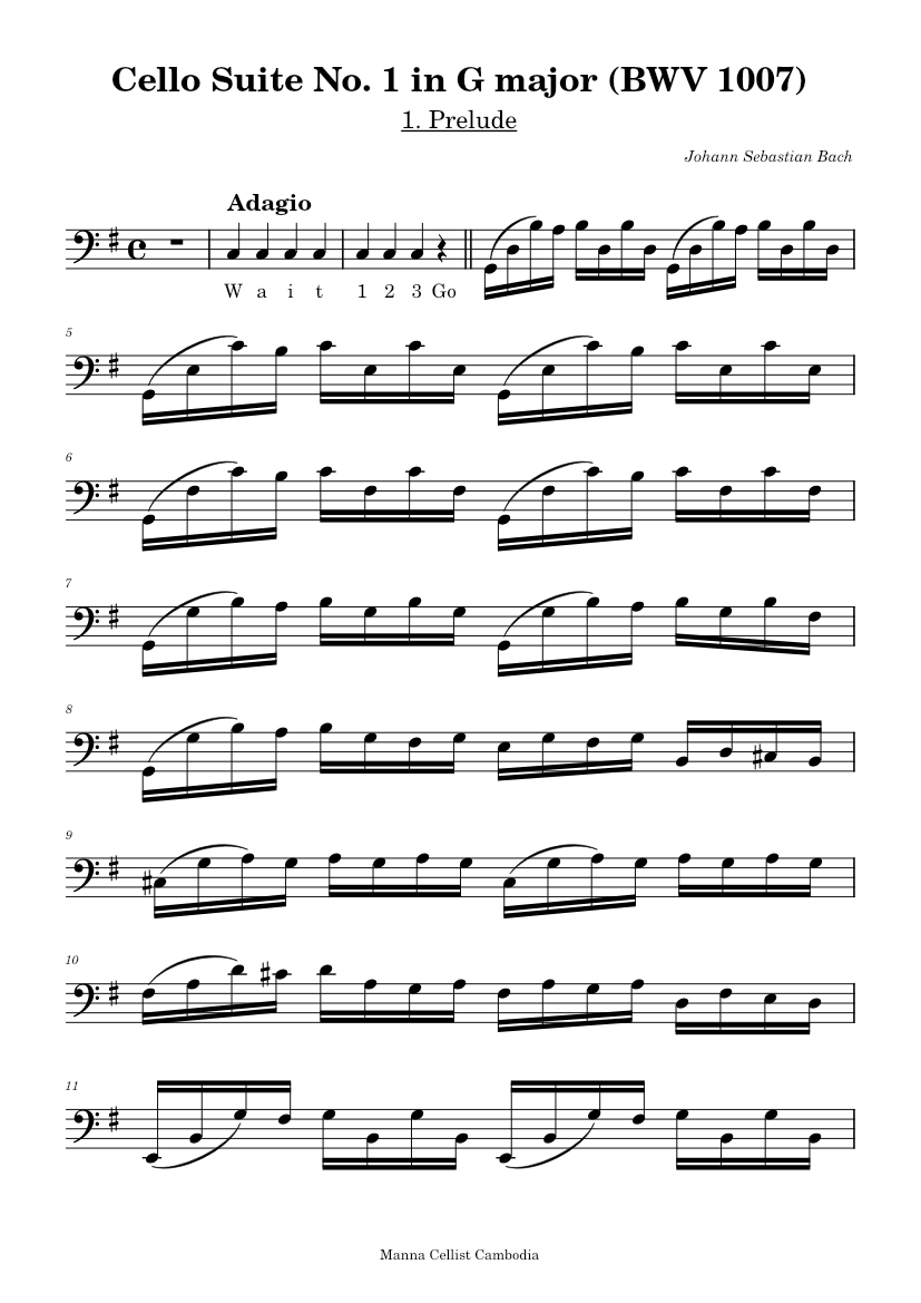 Cello Suite No.1 in G major, BWV 1007 – Johann Sebastian Bach (3 ...
