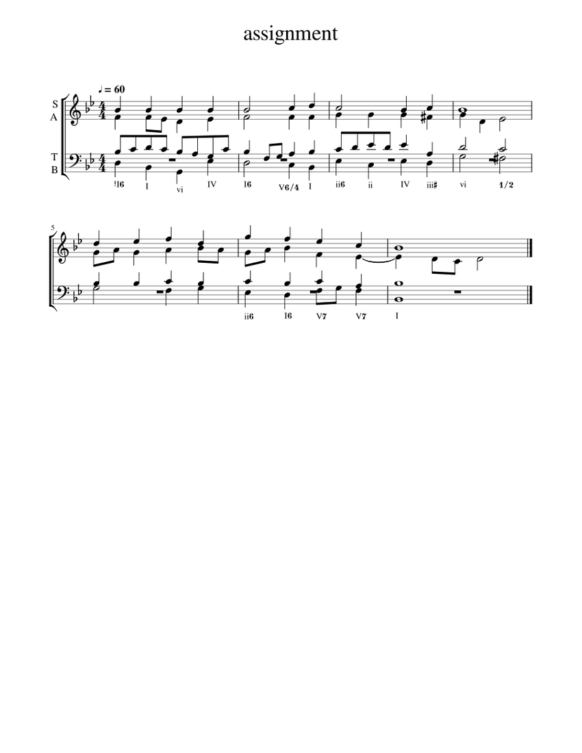 assignment Sheet music for Female, Male (Choral) | Musescore.com