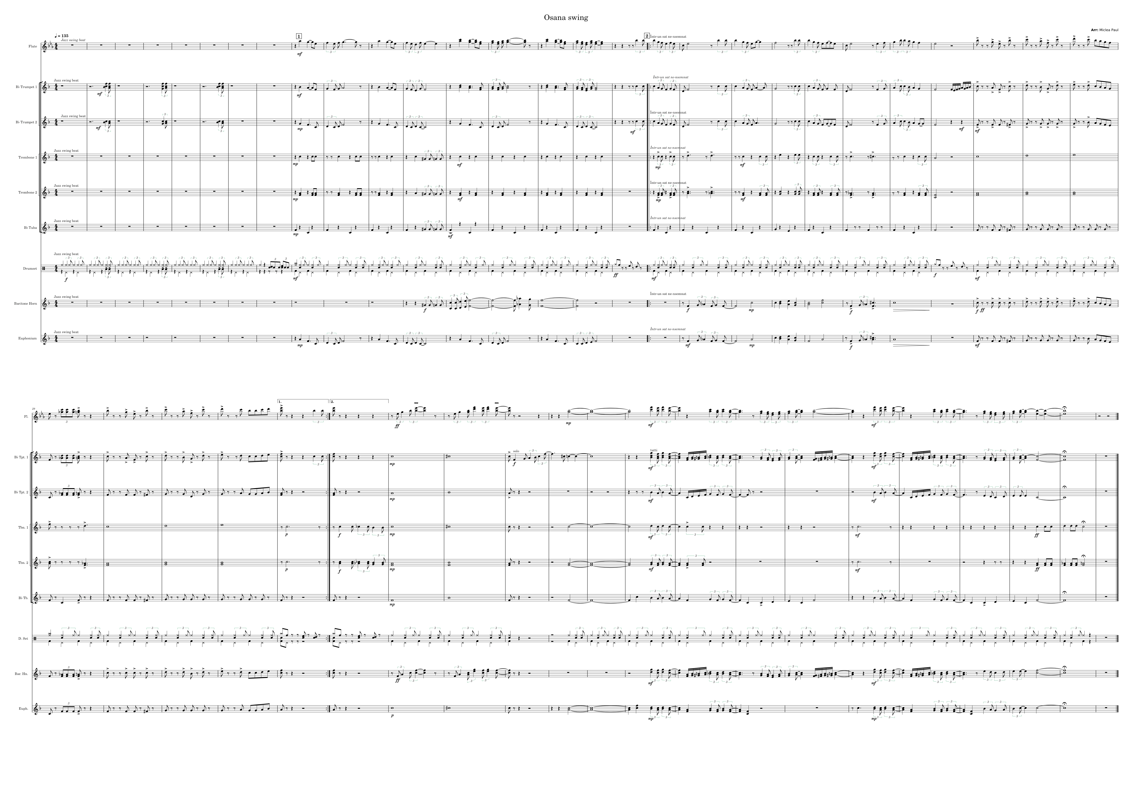 Swing Osana Sheet Music for Trombone, Euphonium, Tuba, Flute & more ...