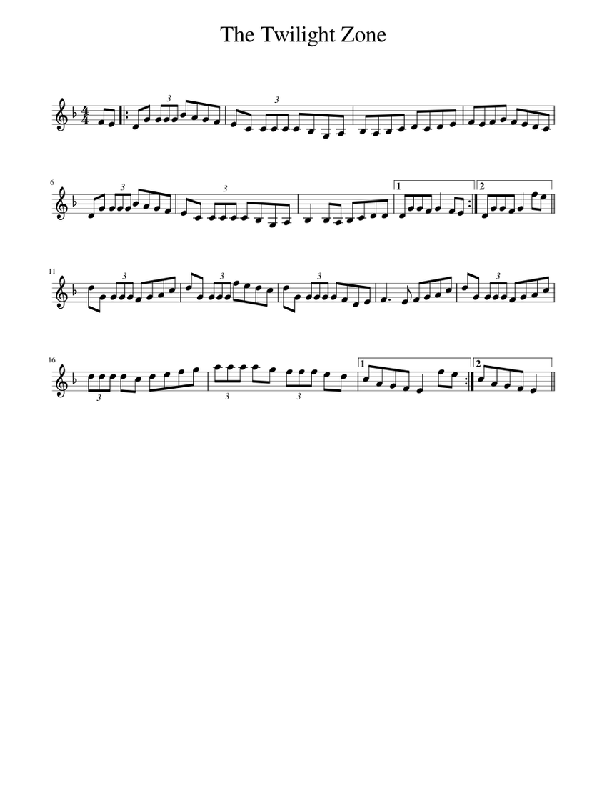 The Twilight Zone Sheet music for Piano (Solo) Easy | Musescore.com