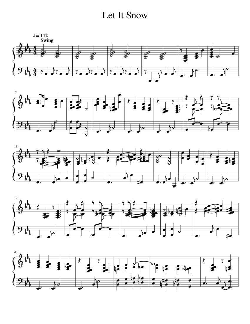 Let_It_Snow Sheet music for Piano (Solo) | Musescore.com
