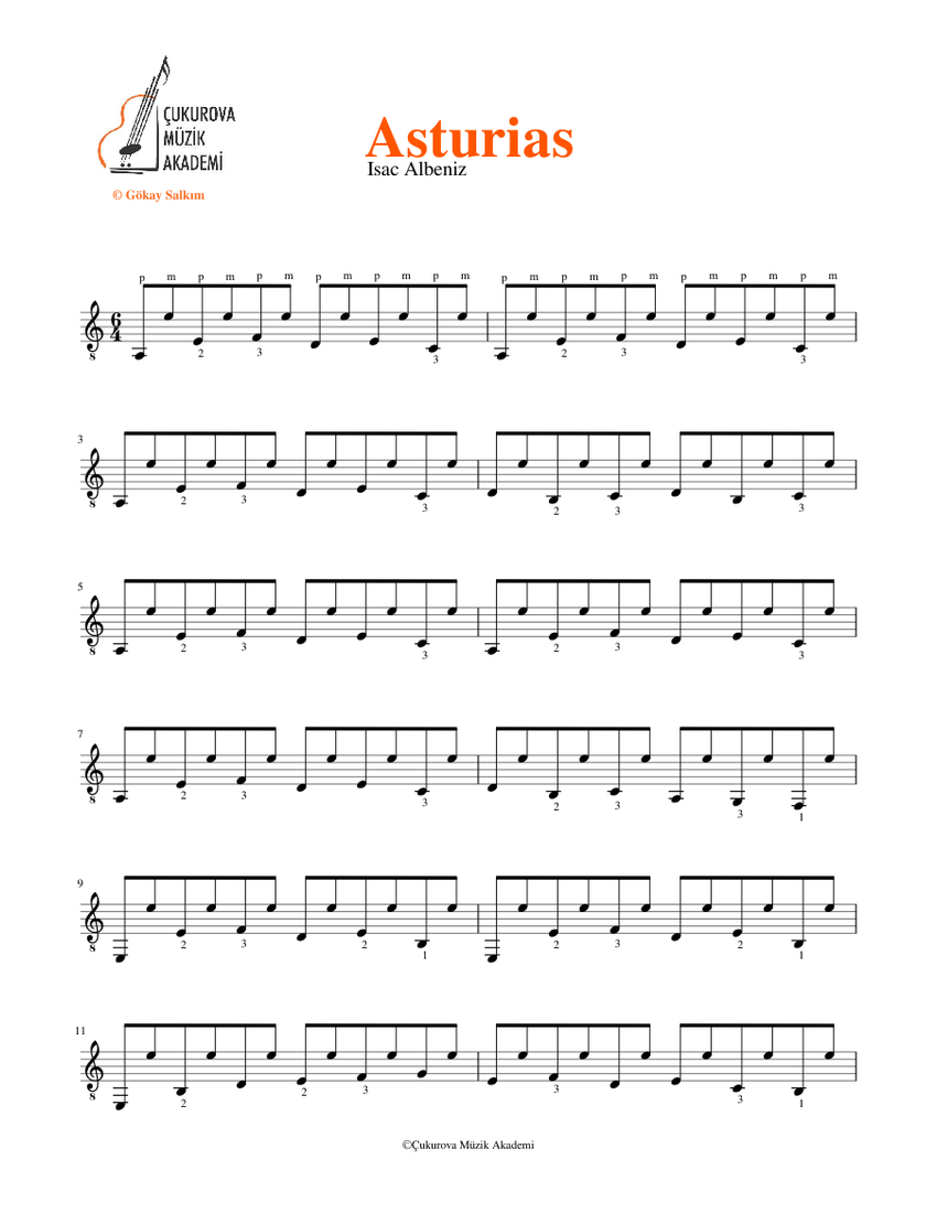 Asturias Sheet music for Guitar (Solo) | Musescore.com