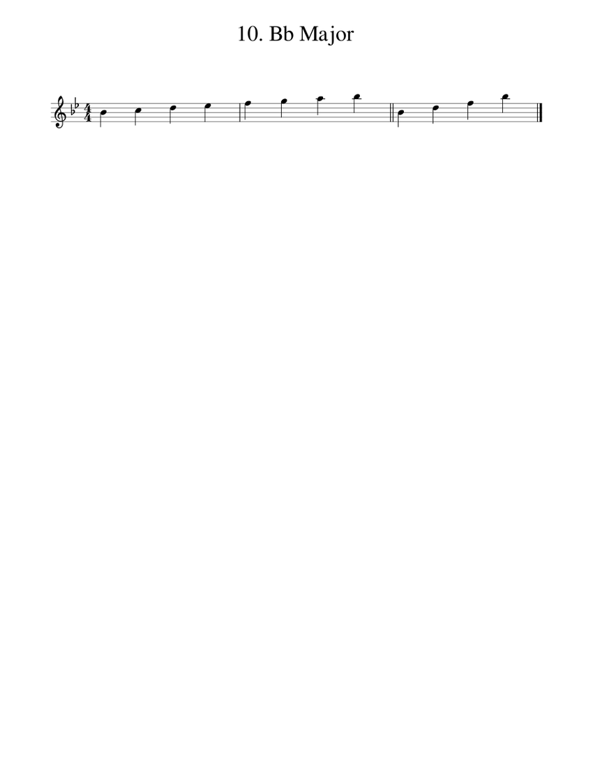 10. Bb Major Sheet music for Piano (Solo) | Musescore.com