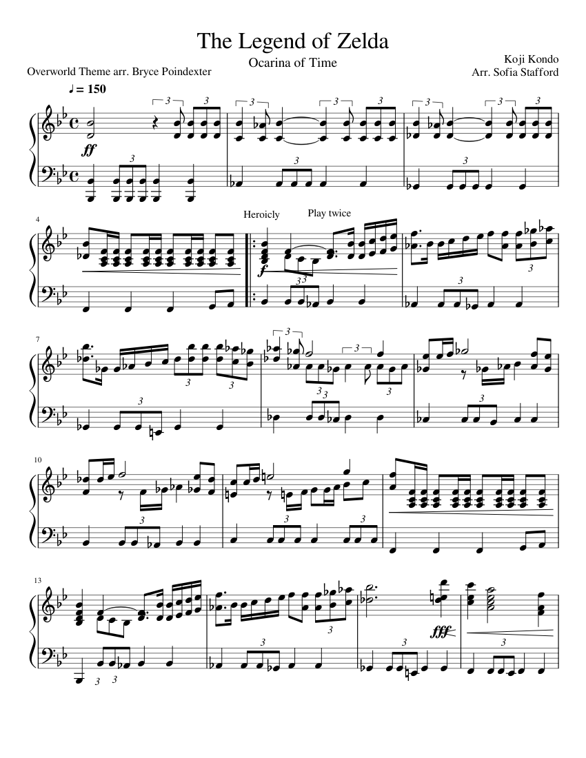 The Legend of Zelda Medley Sheet music for Piano (Solo) | Musescore.com