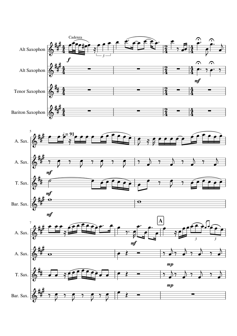 Despacito - Luis Fonsi Sheet music for Saxophone alto, Saxophone tenor ...