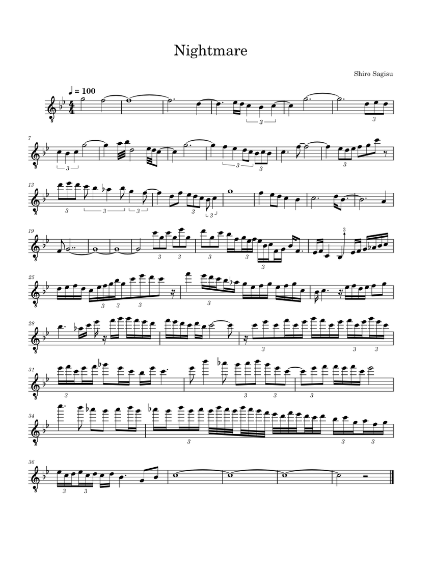 Nightmare Sheet music for Guitar (Solo) | Musescore.com