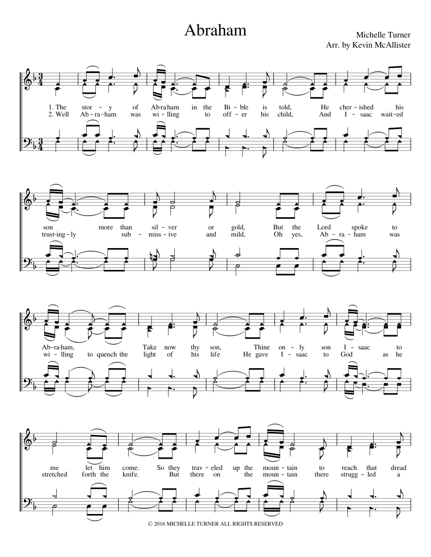 Abraham Sheet music for Vocals (Choral) | Musescore.com