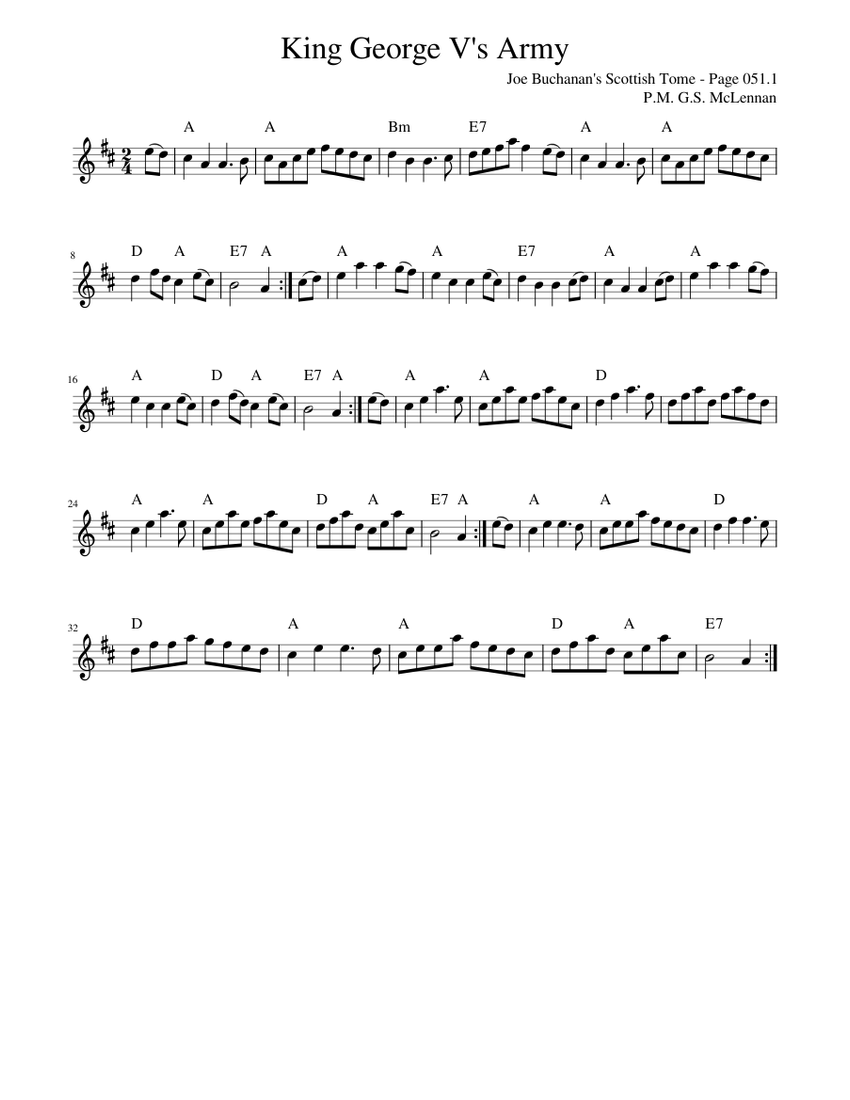 King George V's Army Sheet music for Piano (Solo) | Musescore.com