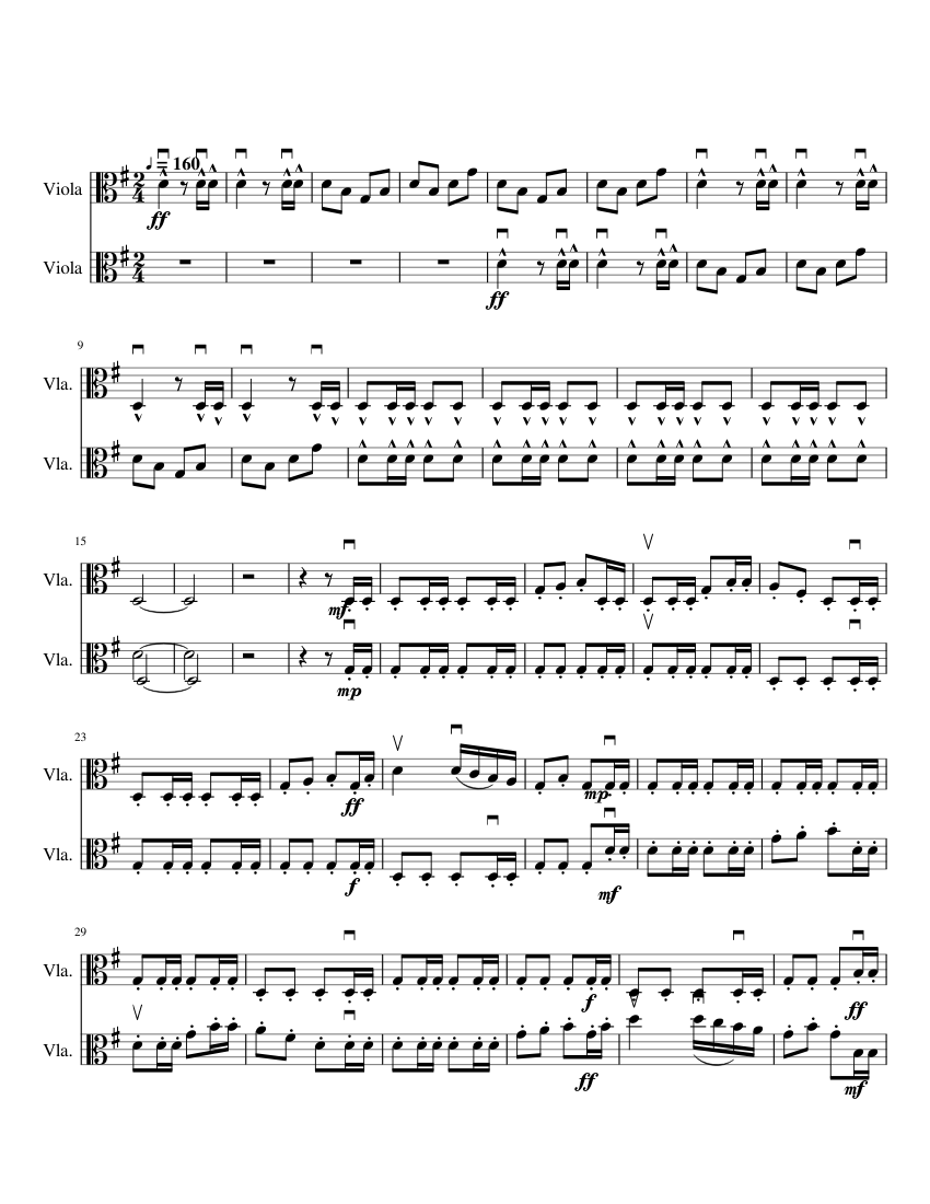 Trooper Overture Sheet music for Viola (String Duet) | Musescore.com
