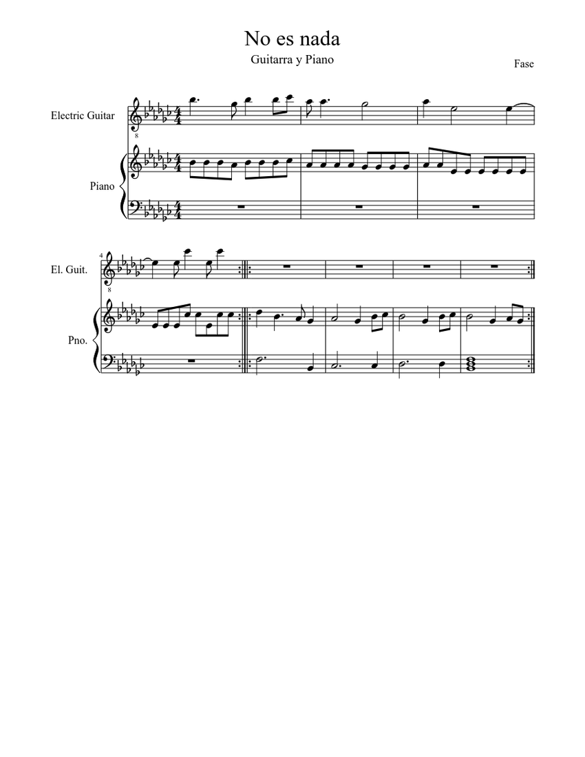 No es nada - piano tutorial