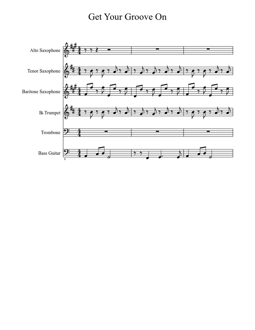 Get Your Groove On V2 Sheet music for Trombone, Trumpet (Brass Duet ...