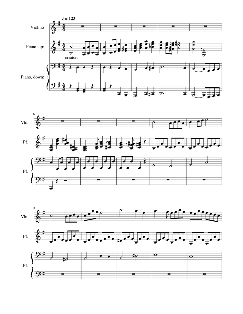 READING OP. 34 VIOLA Sheet music for Piano, Violin (Mixed Trio ...