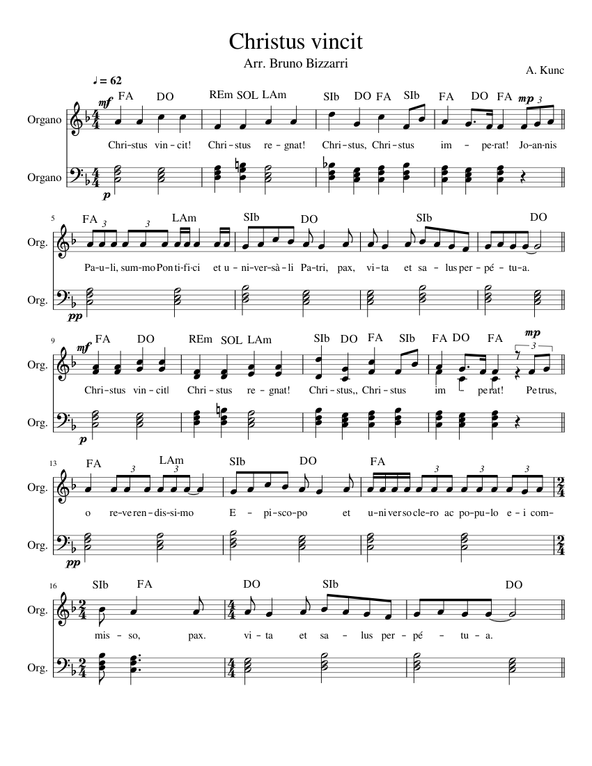 Christus Vincit (Laudate Dominum) – Aloys Kunc Christus vincit Sheet ...