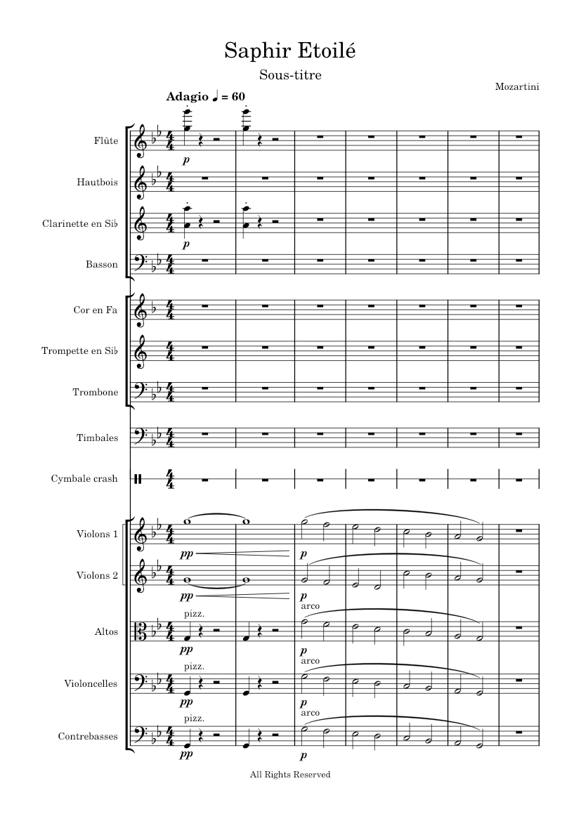 Le Saphir Etoilé - Mozartini Sheet music for Trombone, Flute, Oboe ...