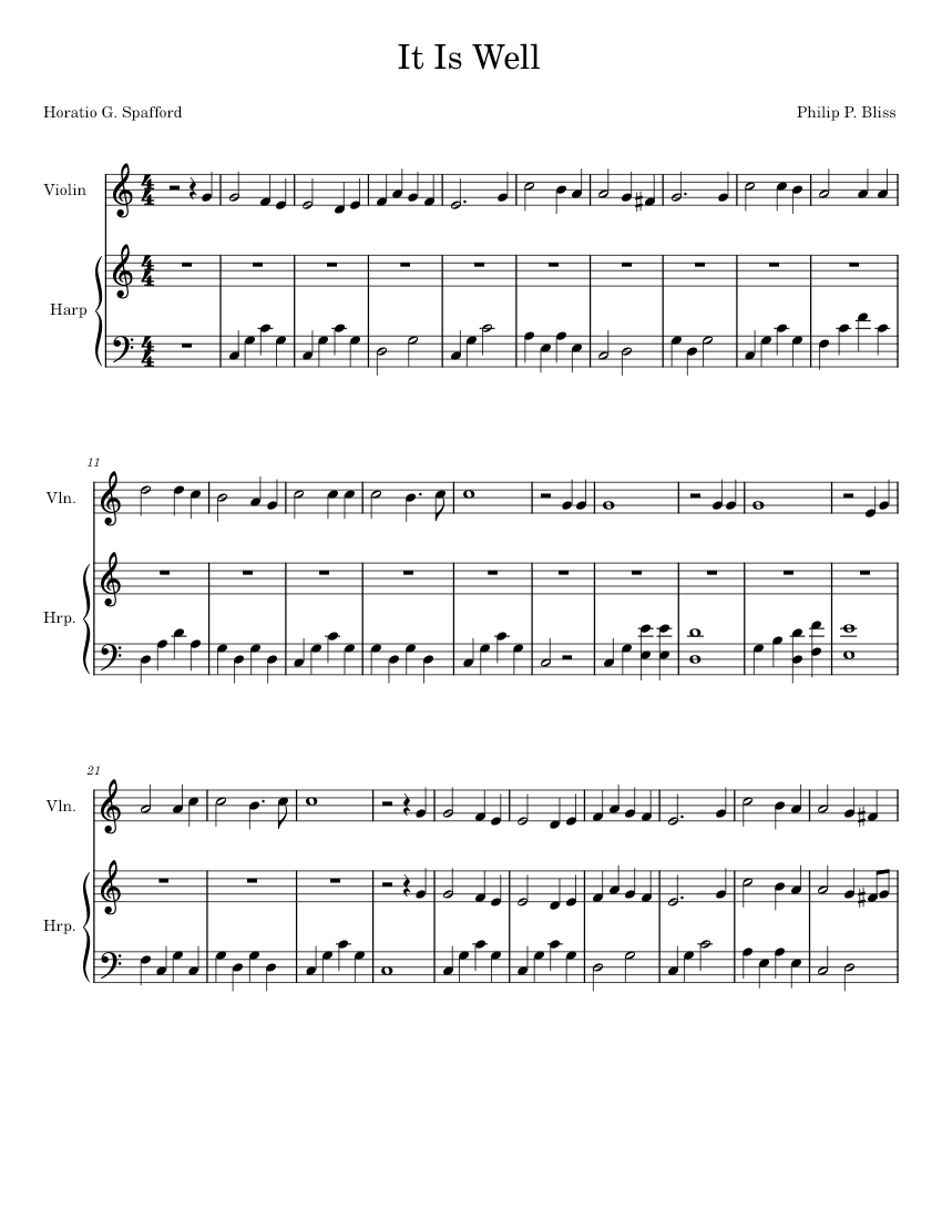 It Is Well With My Soul – Philip P. Bliss, Horatio G. Spafford It Is ...
