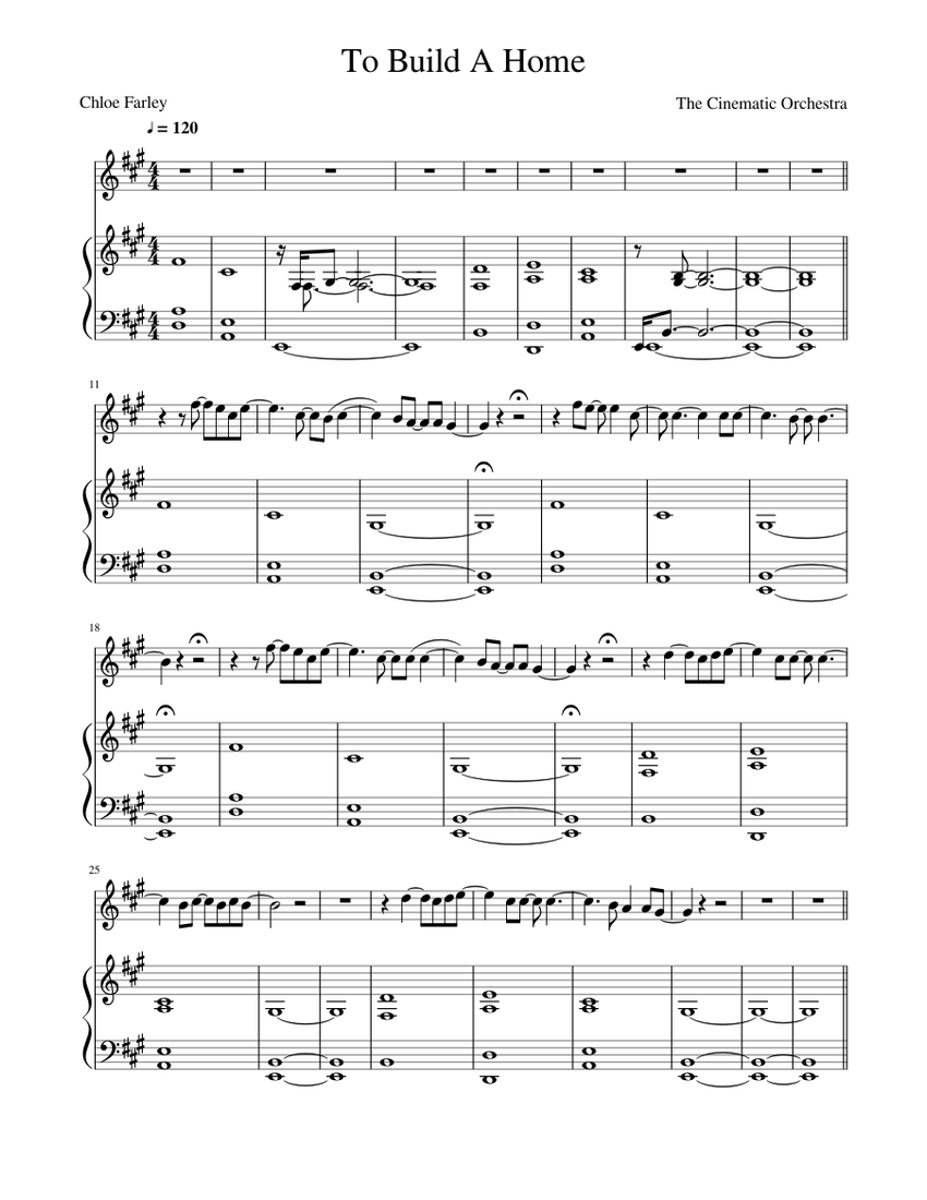 To Build A Home Sheet music for Piano, Vocals (Piano-Voice) | Musescore.com