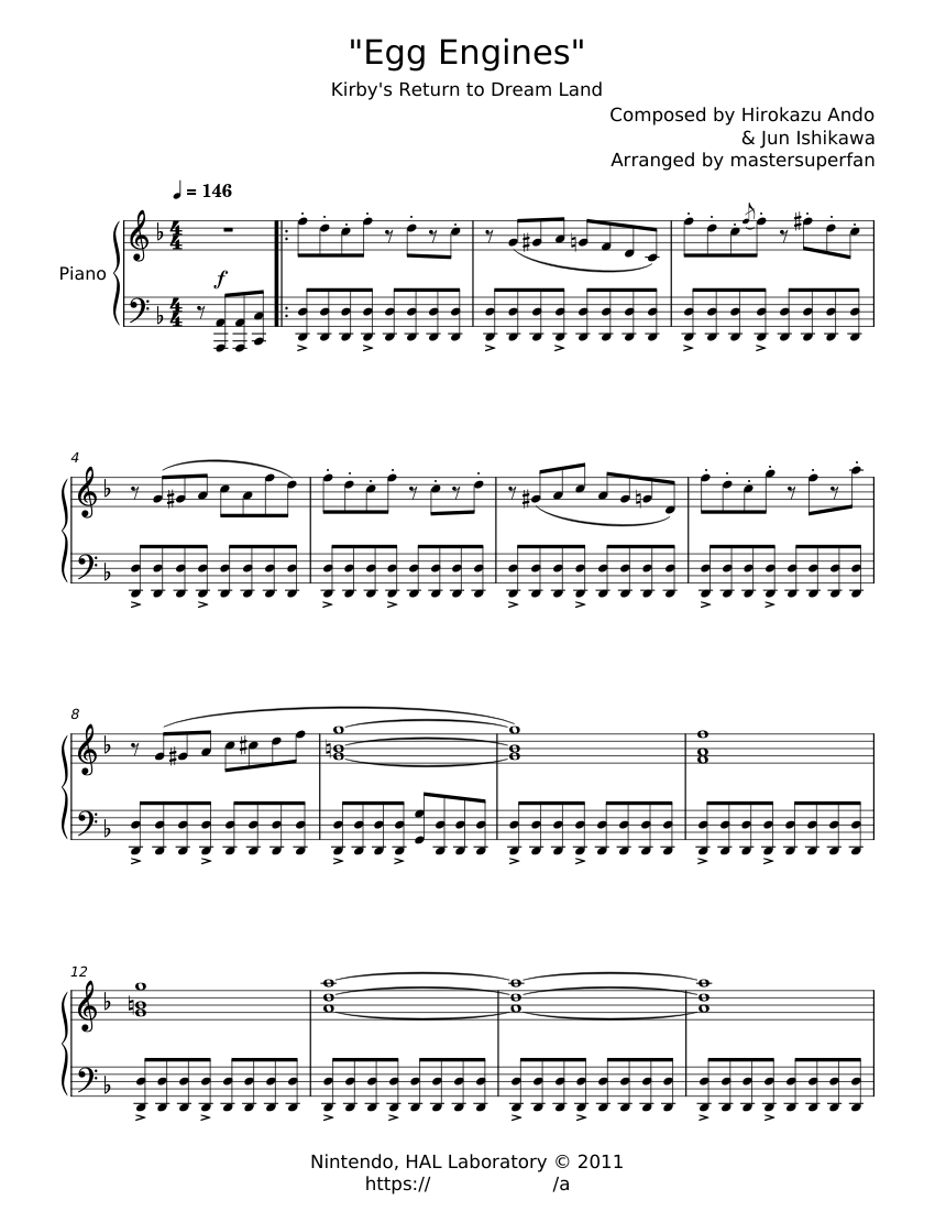 Egg Engines - Hirokazu Ando, Jun Ishikawa Sheet music for Piano (Solo ...