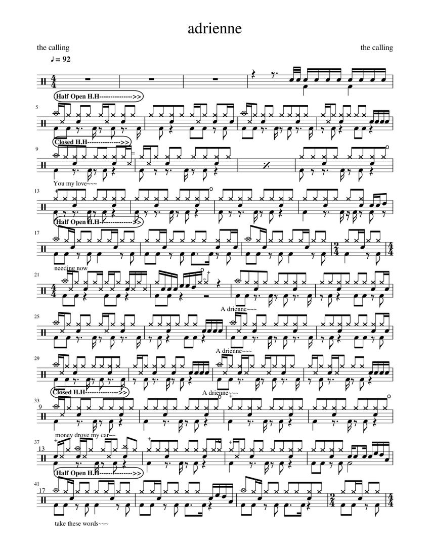 adrienne - piano tutorial