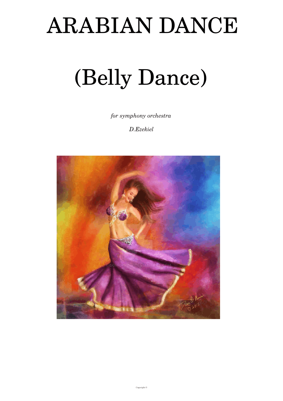 ARABIAN DANCE ( Belly Dance) Sheet Music for Piano, Tuba, Trombone ...