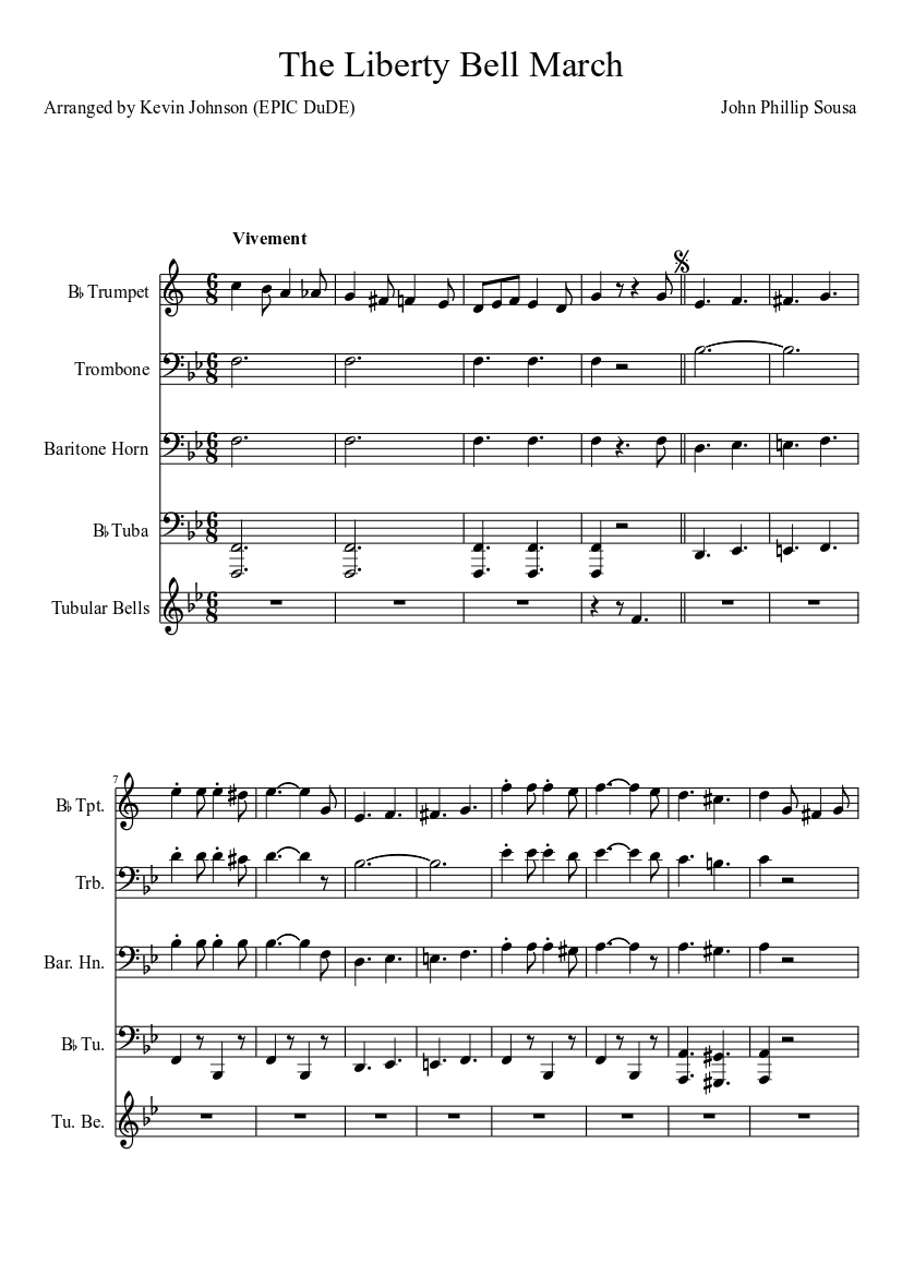 The Liberty Bell March Sheet music for Trombone, Tuba, Trumpet other ...