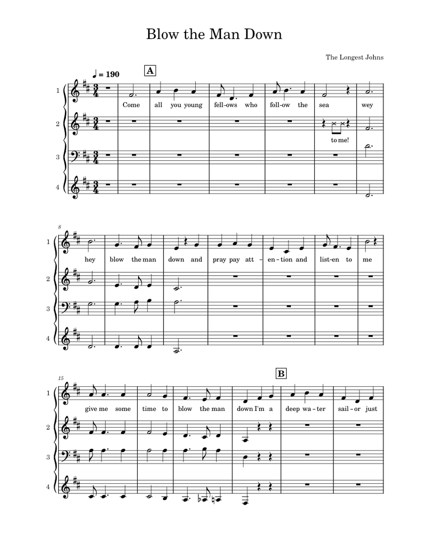 Blow the man down – Misc tunes Blow the man down – The Longest Johns ...