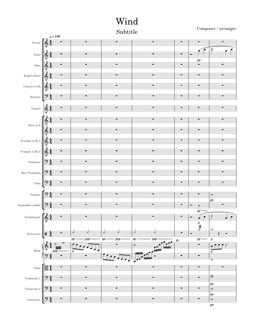 Wind Sheet music for Trombone, Tuba, Flute, Oboe & more instruments ...