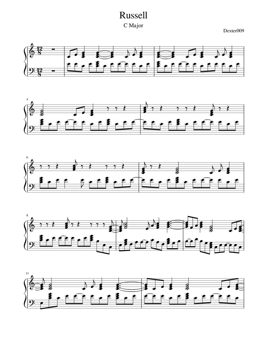 Russell Sheet music for Piano (Solo) | Musescore.com
