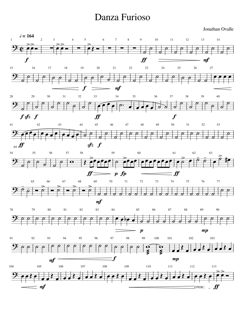 Danza Furioso Sheet music for Piano (Solo) | Musescore.com