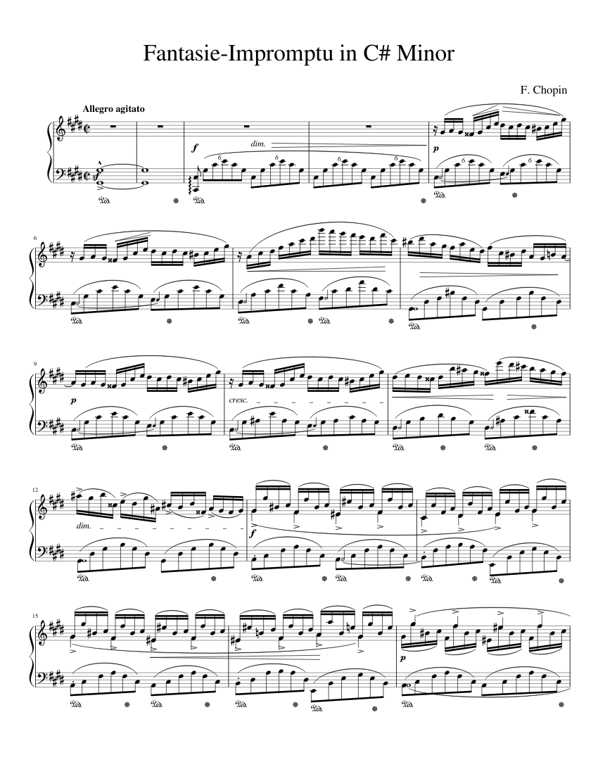 Fantasie-Impromptu in C# Minor Sheet music for Piano (Solo) | Musescore.com