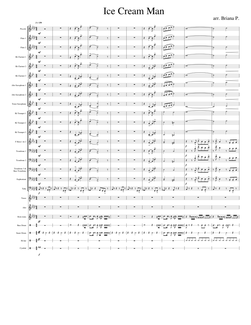 Ice Cream Man Sheet music for Trombone, Alto, Tenor, Euphonium & more ...
