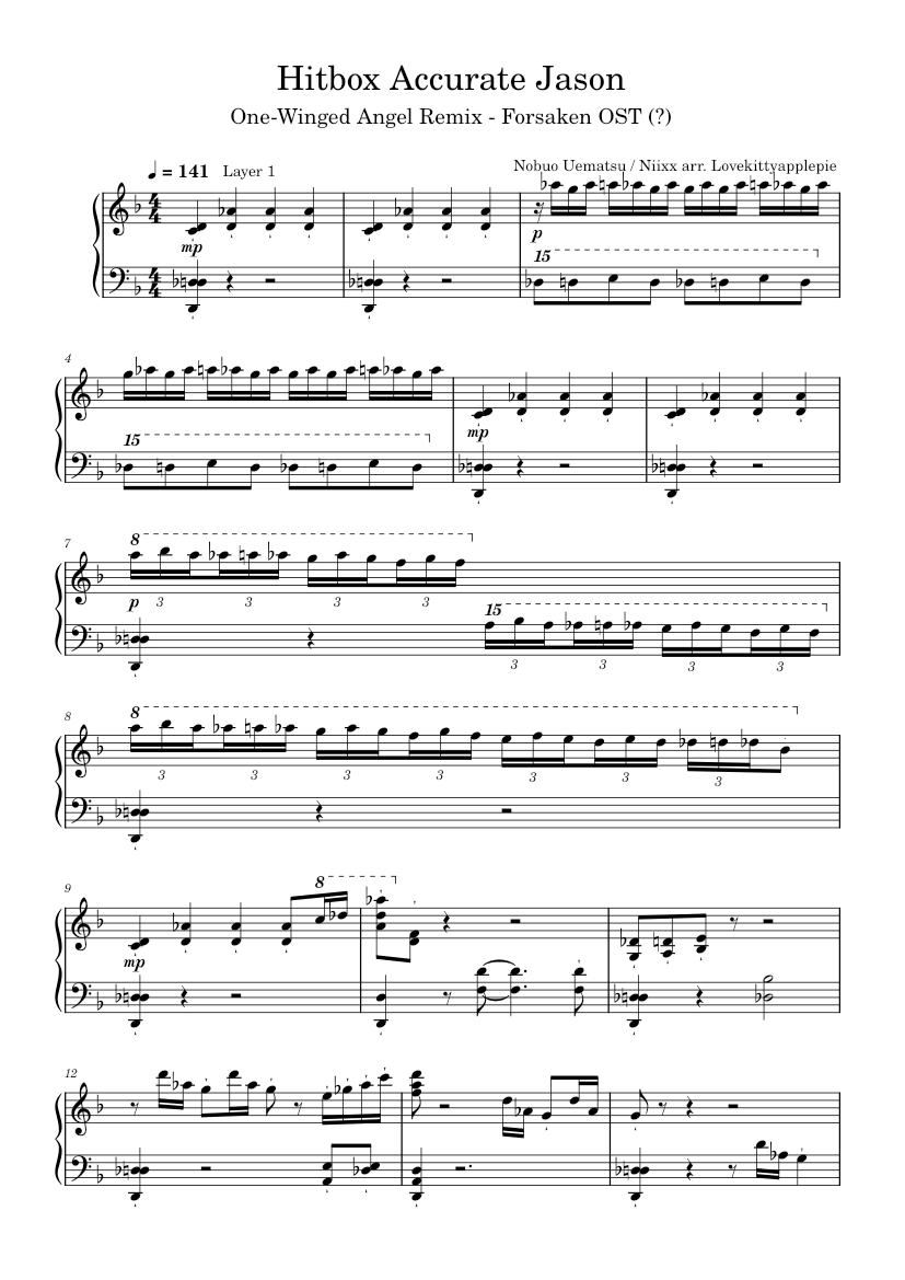 Hitbox Accurate Jason | Forsaken OST One Winged Angel Remix - Nobuo ...