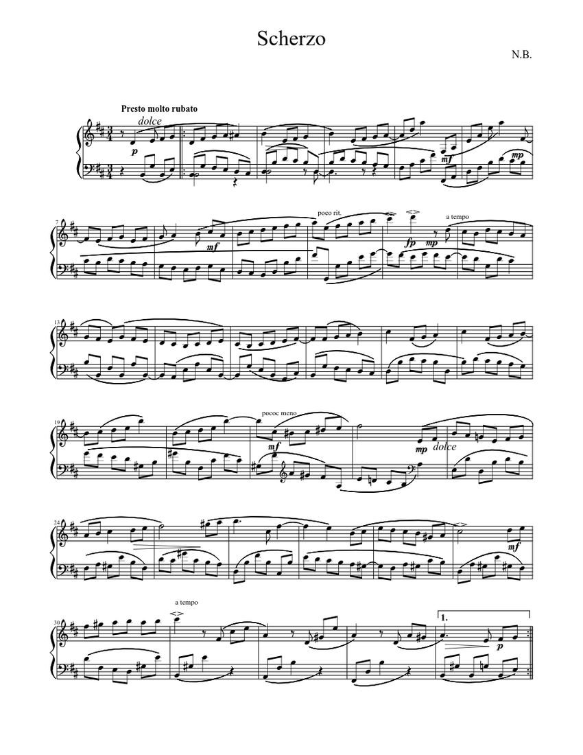 Scherzo Sheet music for Piano (Solo) | Musescore.com