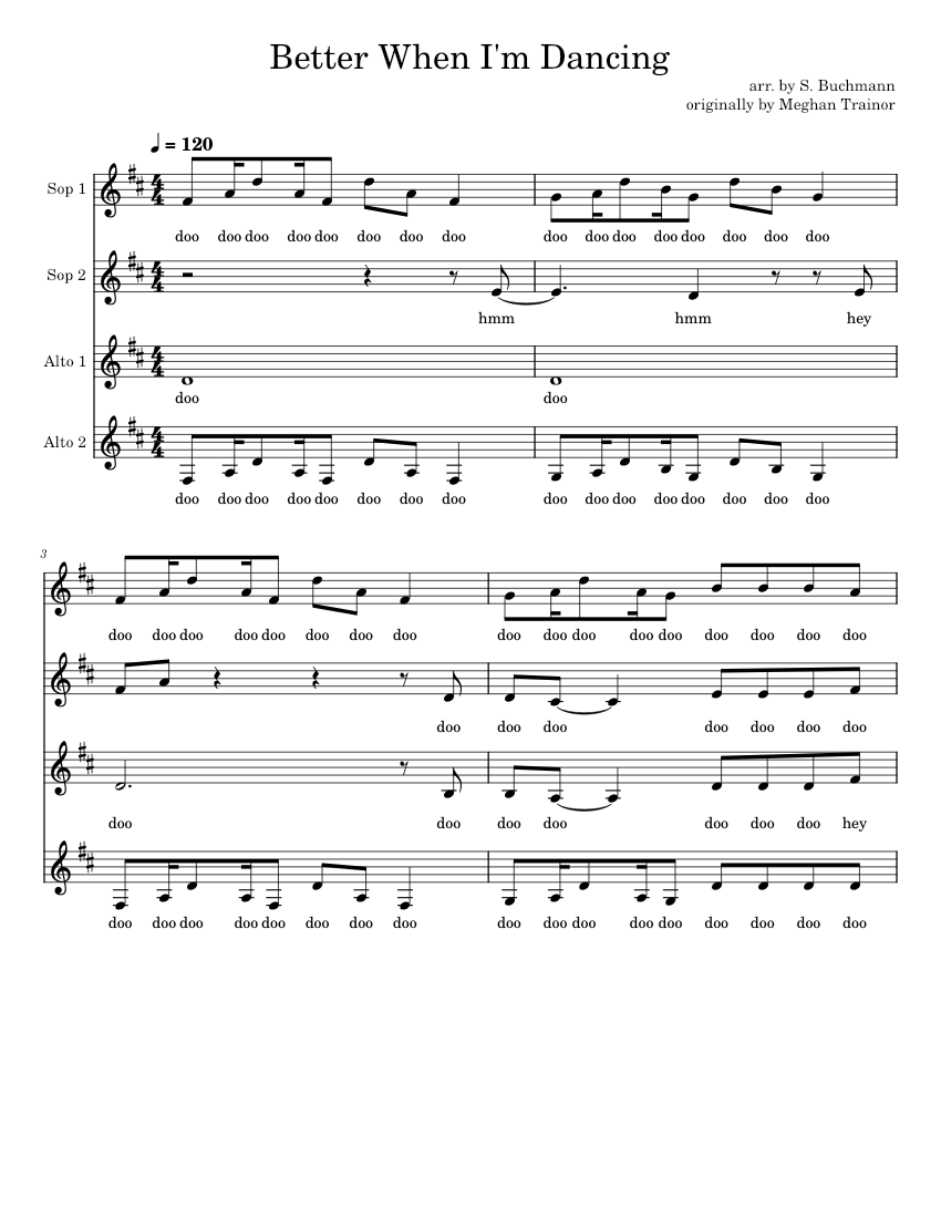 Better When I'm Dancing – Meghan Trainor Sheet music for Piano (A ...