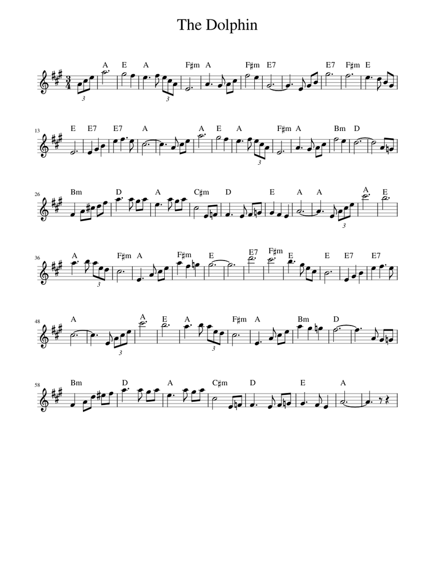The Dolphin Sheet music for Piano (Solo) Easy | Musescore.com