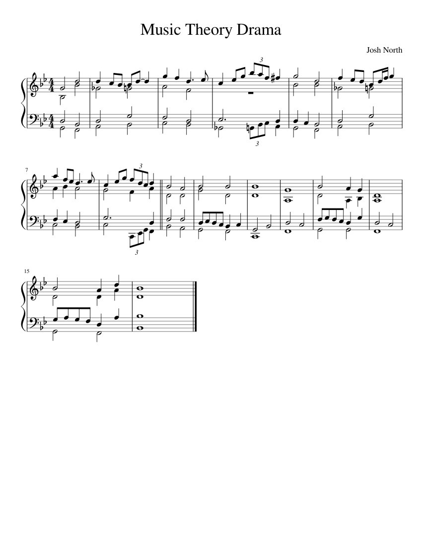 Music Theory Drama Sheet music for Piano (Solo) Easy | Musescore.com