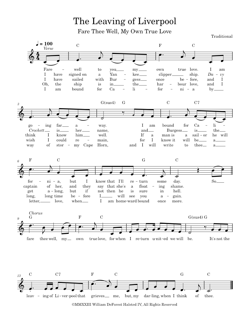 The Leaving of Liverpool Sheet music for Piano (Solo) Easy | Musescore.com
