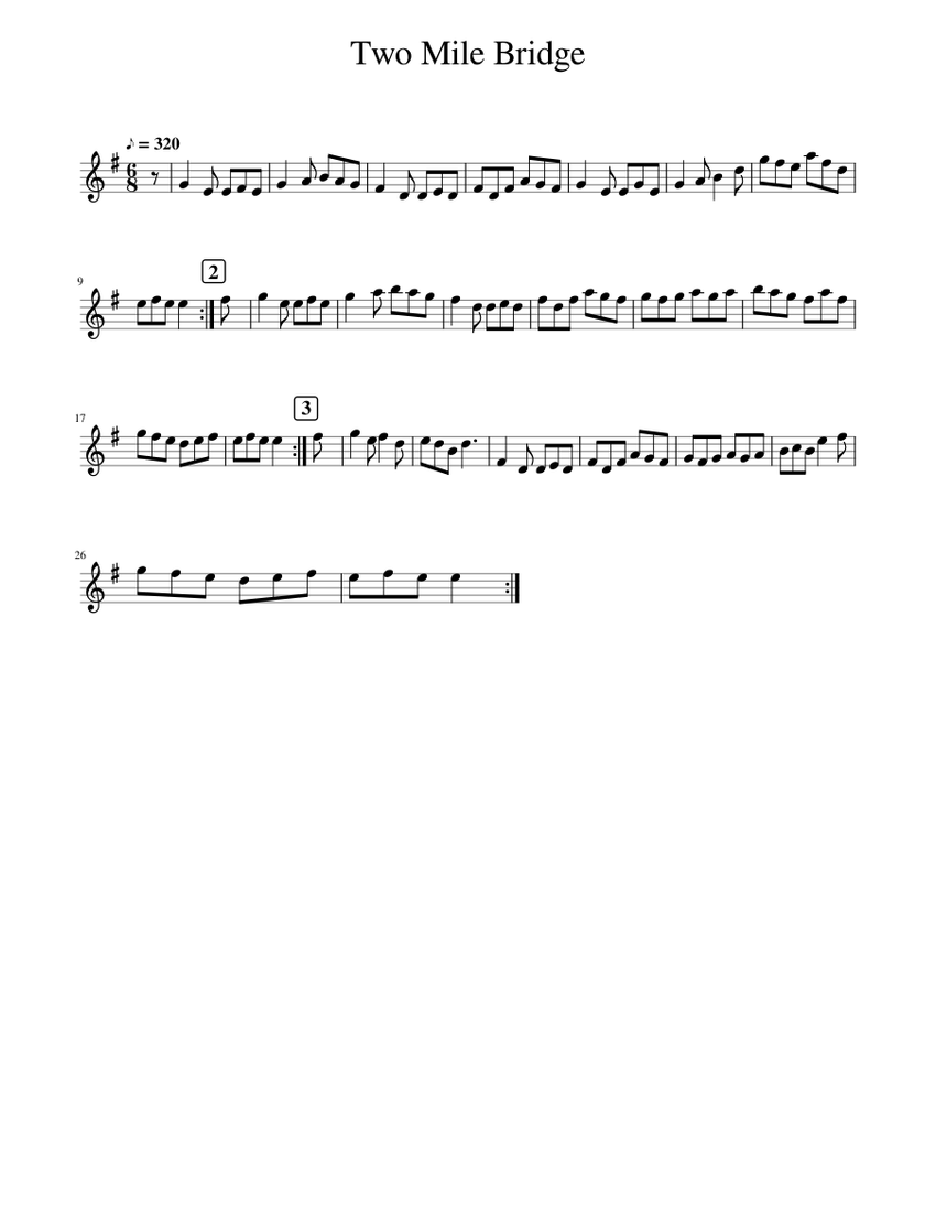 Two Mile Bridge Sheet music for Piano (Solo) Easy | Musescore.com