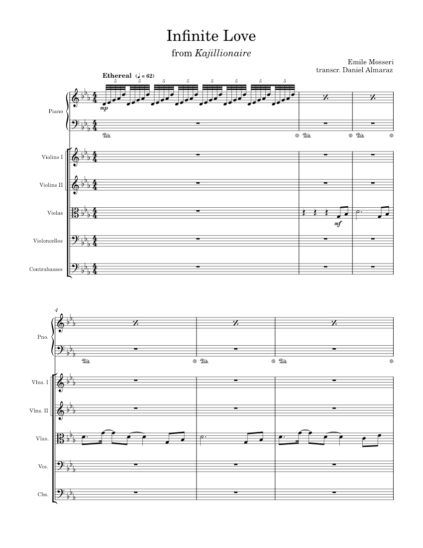 Infinite Love (from Kajillionaire) Sheet music for Piano, Strings group ...