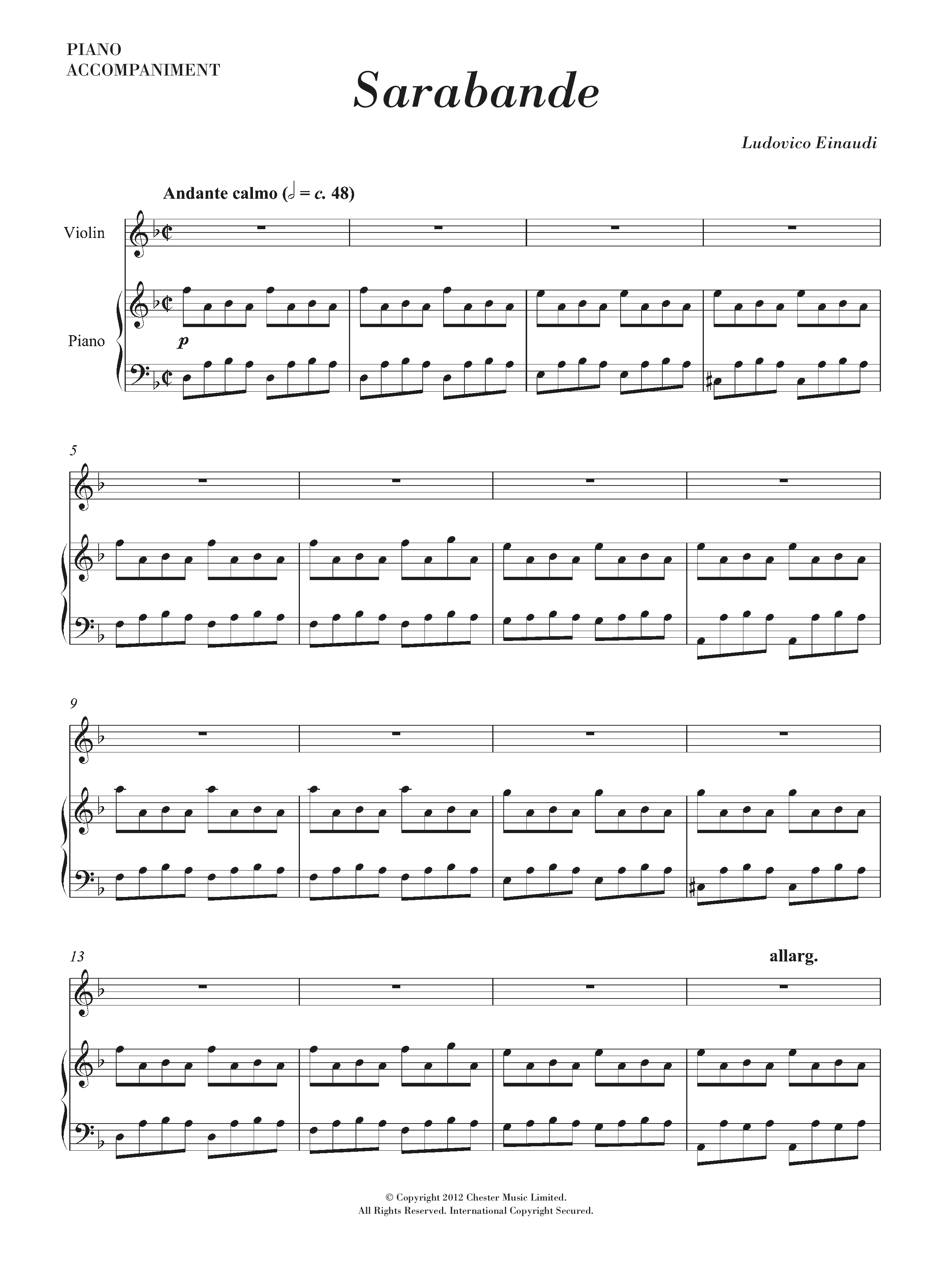 Play Official version of Sarabande In a Time Lapse Sheet Music by ...