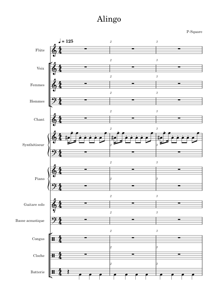 Alingo – P-Square Sheet music for Piano, Vocals, Female, Male & more ...