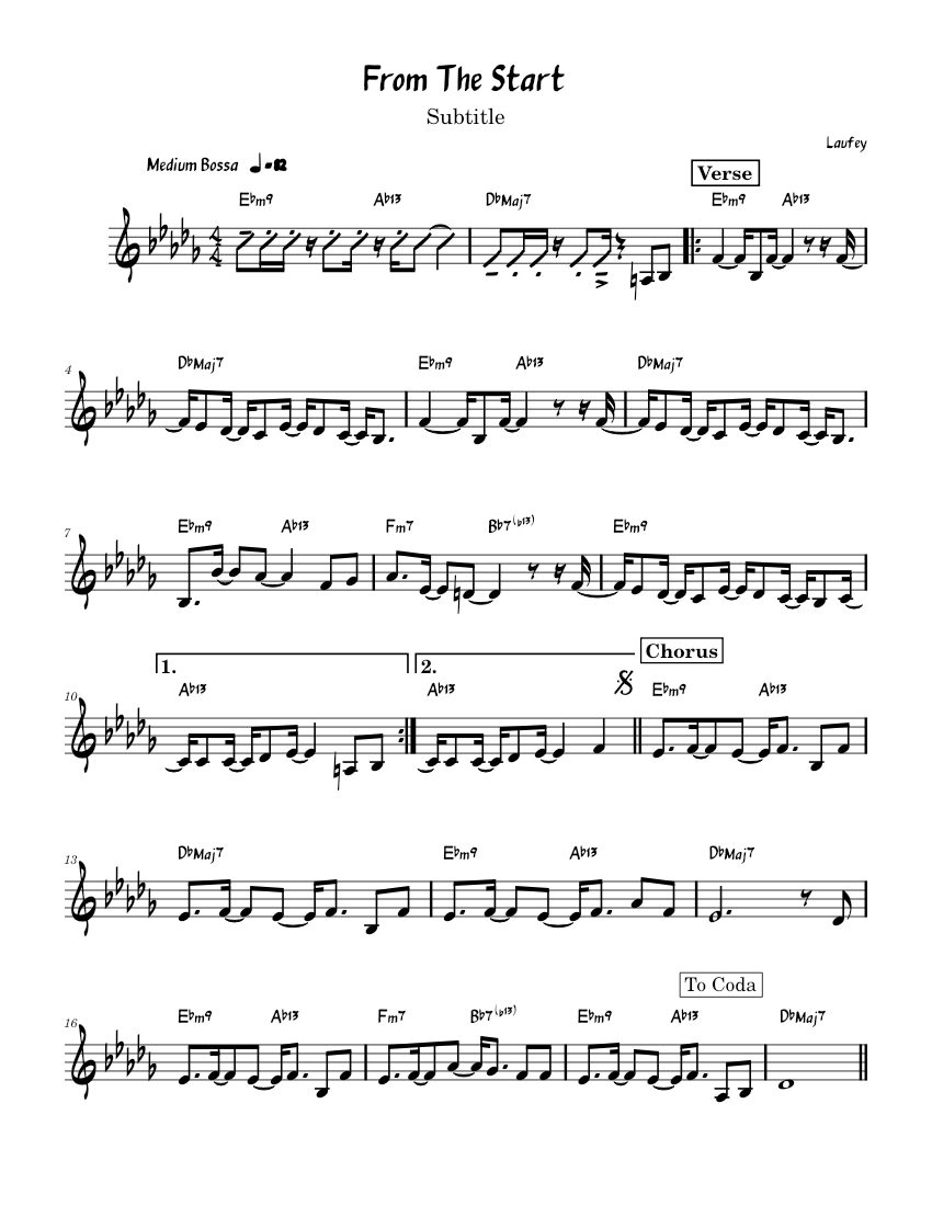 From The Start – Laufey Sheet music for Piano (Jazz Band) Easy | Musescore.com