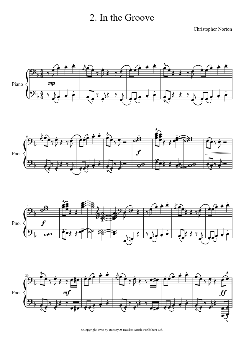 2. In_the_Groove_Christopher_Norton Sheet music for Piano (Solo) Easy ...